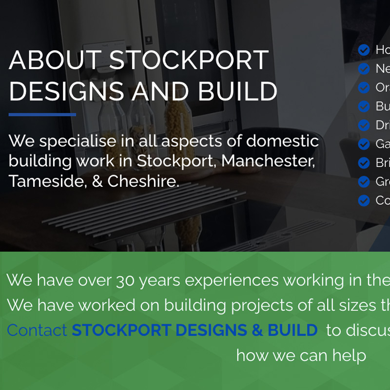 Case Study Stockport Designs and Build - Web Design Stockport : Website Design Stockport